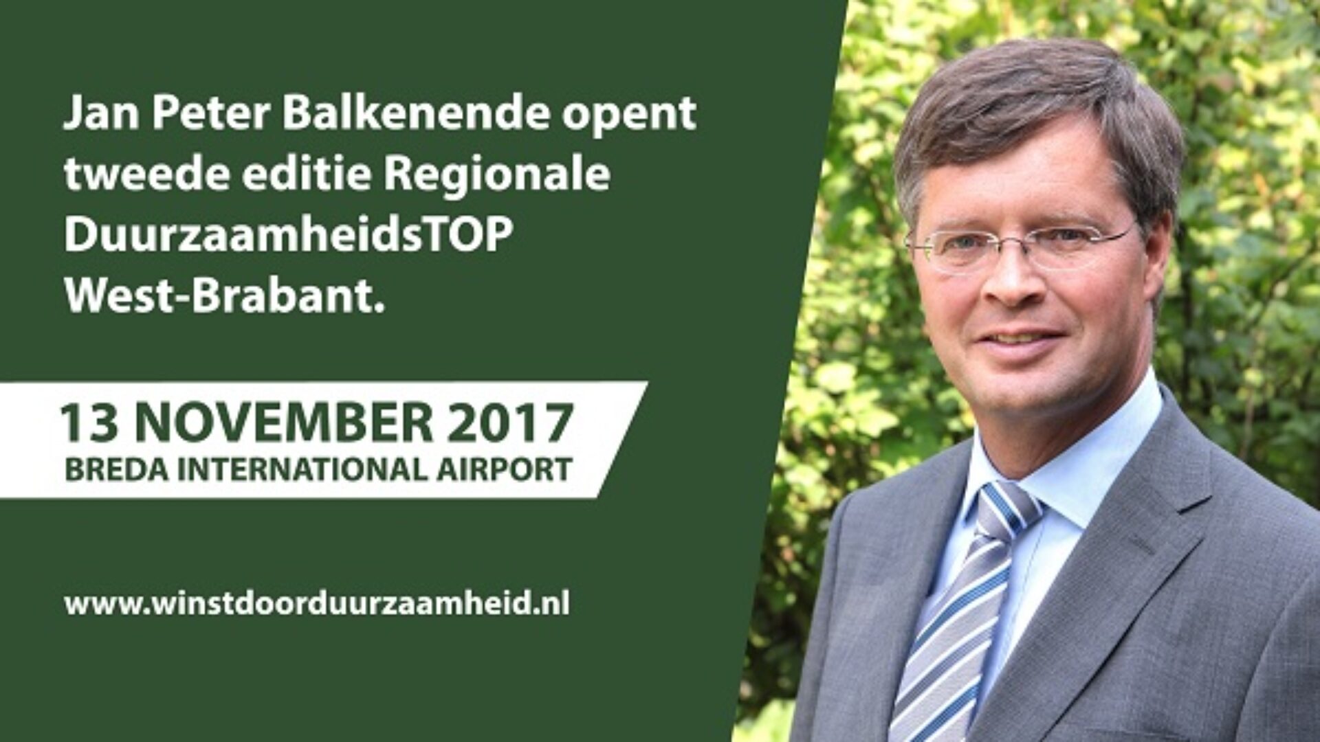 Jan-Peter Balkenende opent tweede Duurzaamheids Top