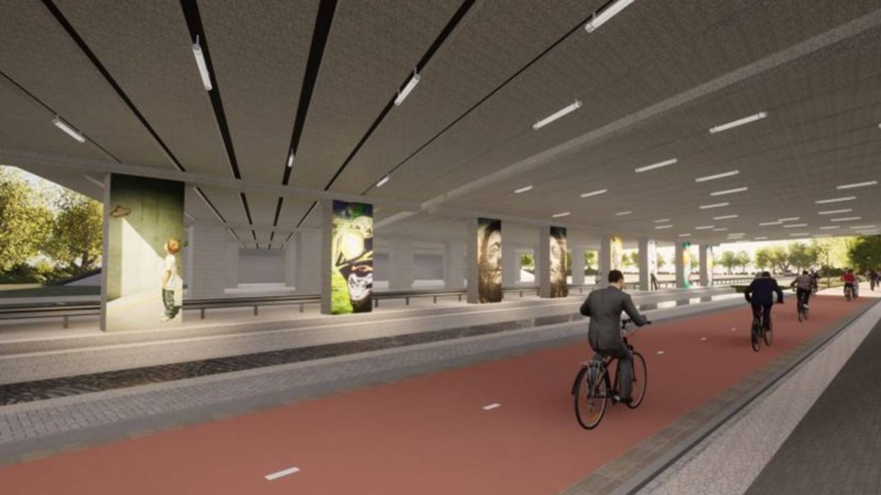 Tunneltje vormt voorname schakel in 'fietssnelweg' F58