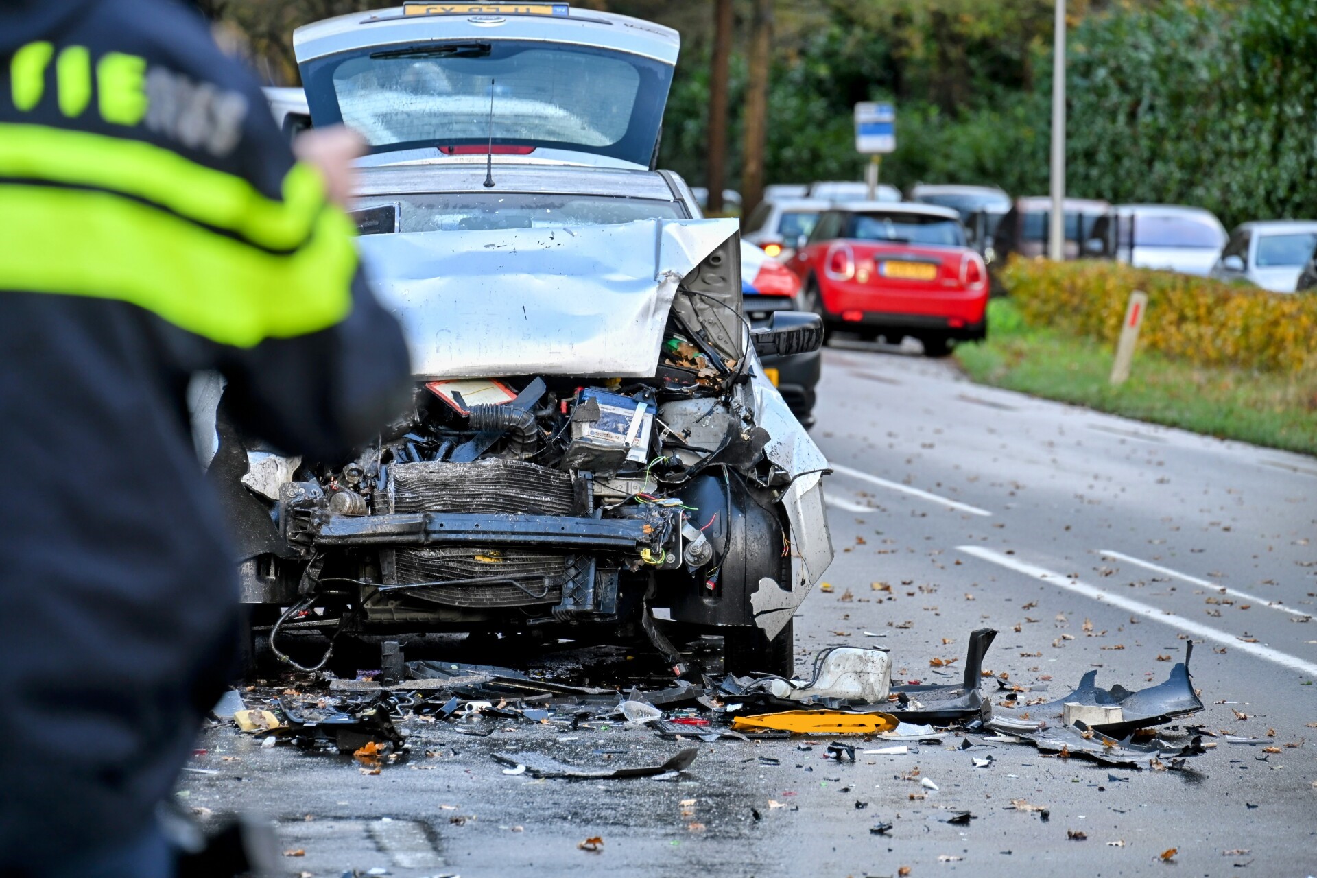 Ongeval met drie auto's in Rijsbergen