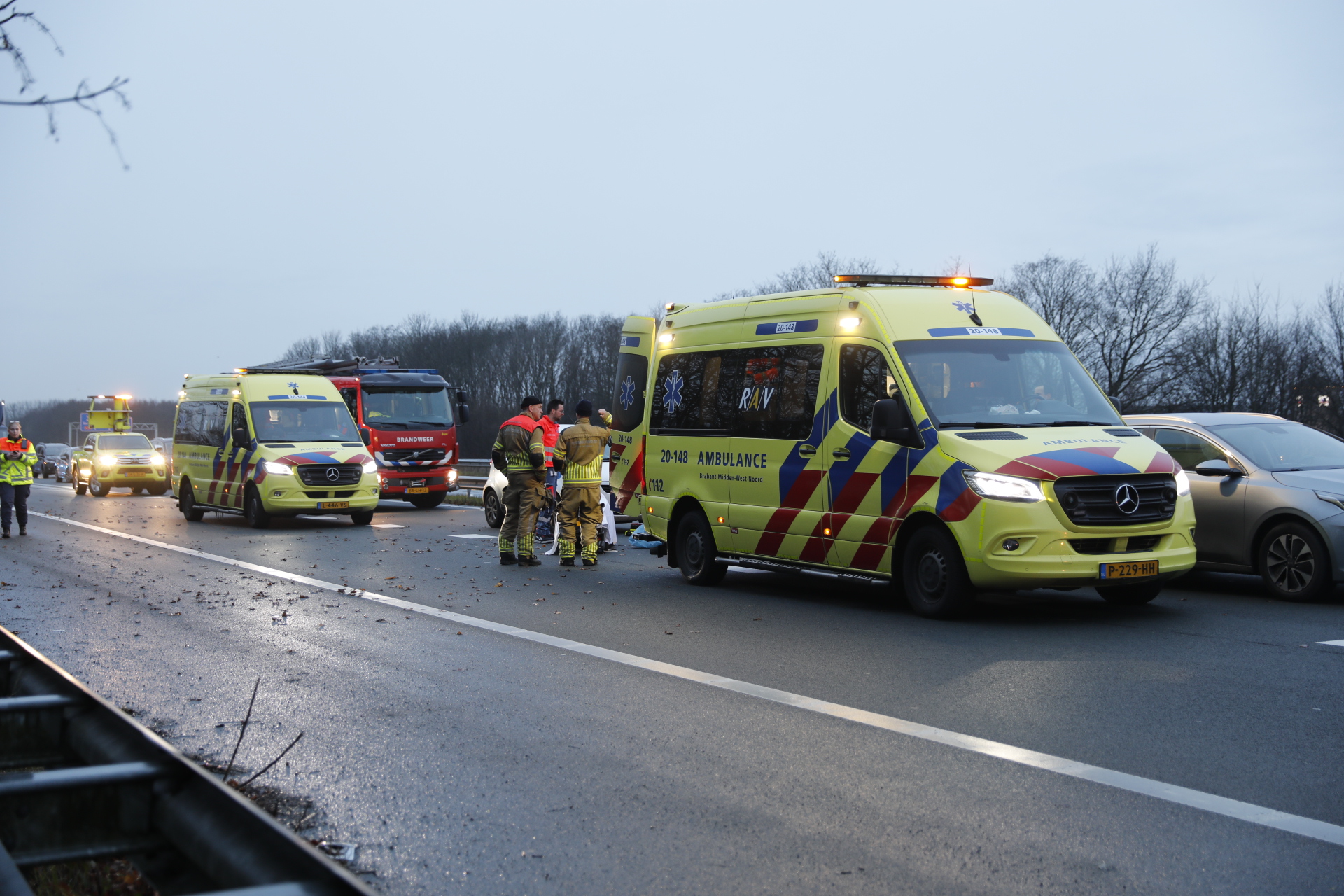 Automobilist overleden bij ongeluk op snelweg A17